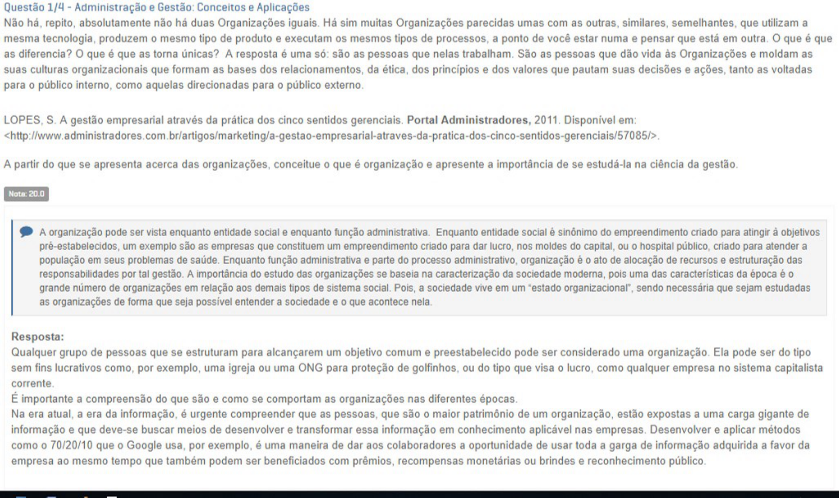 Prova Discursiva Modelos contemporâneos de gestão - Modelos ...