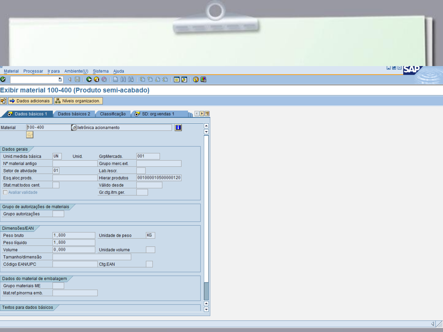 Telas SAP - Modulo SD-3 - Física
