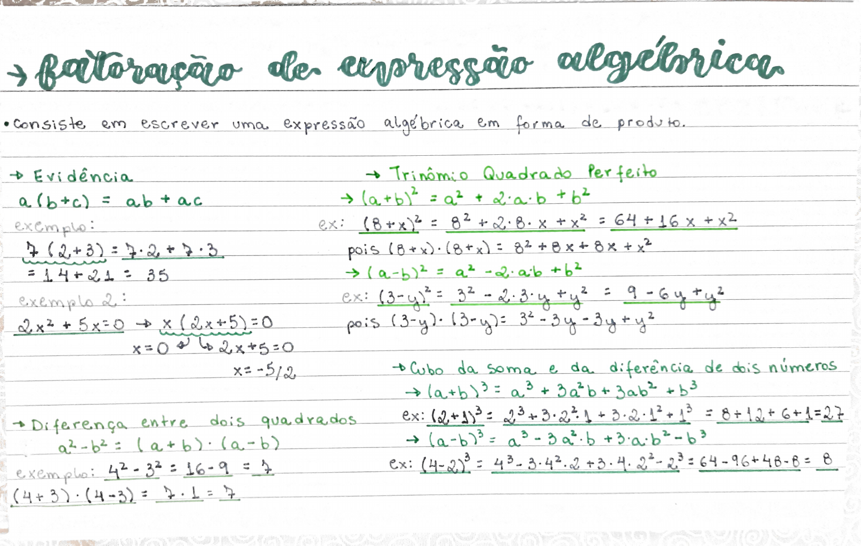 Fatoração Simples e de Expressão Algébrica - Matemática - Matemática Fatoração Simples e de Expressão Algébrica - Matemática - Matemática
