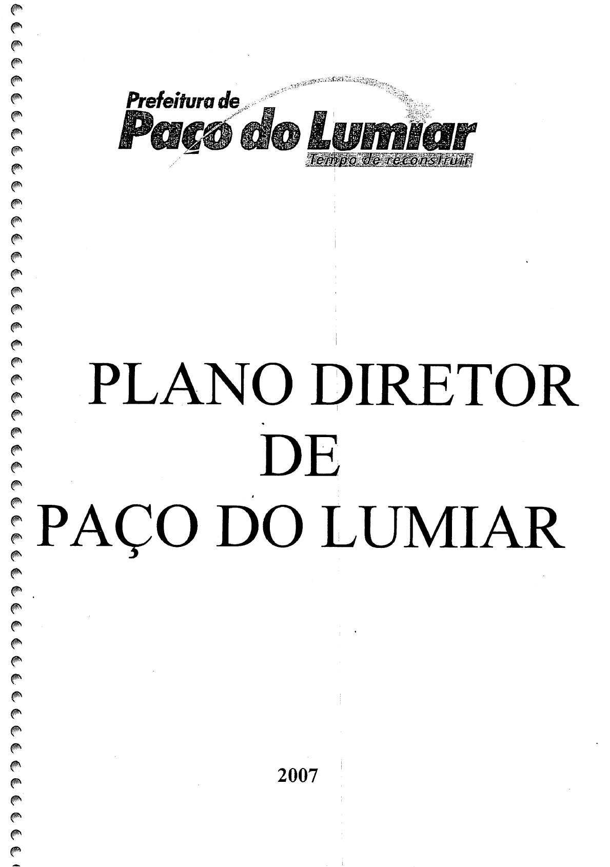 Lei n 335-2006 - Plano Diretor Municipal PAÇO DO LUMIAR - Ergonomia