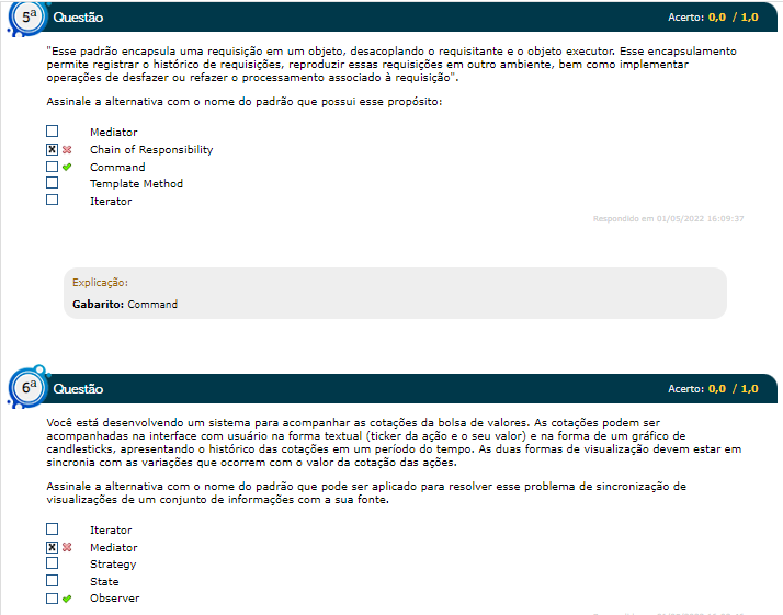 Padrões de Projeto de Software Com Java SIMU AV1 - PAG3 - Padrões de ...