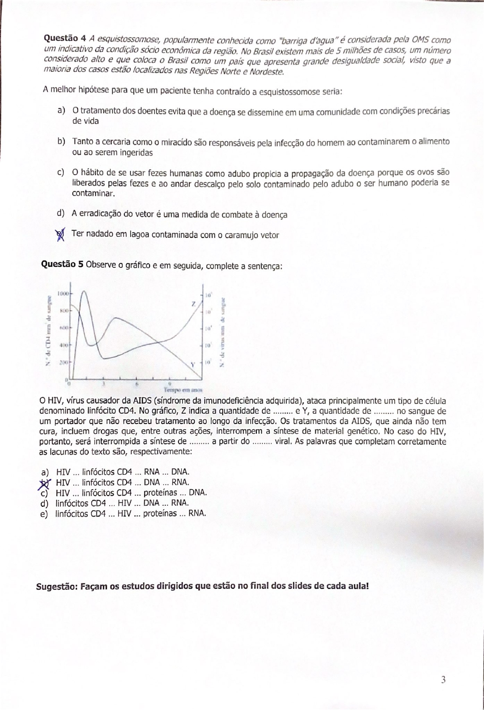 Estudo dirigido (VA2) - Fungos, parasitologia e vírus - Anatomia I