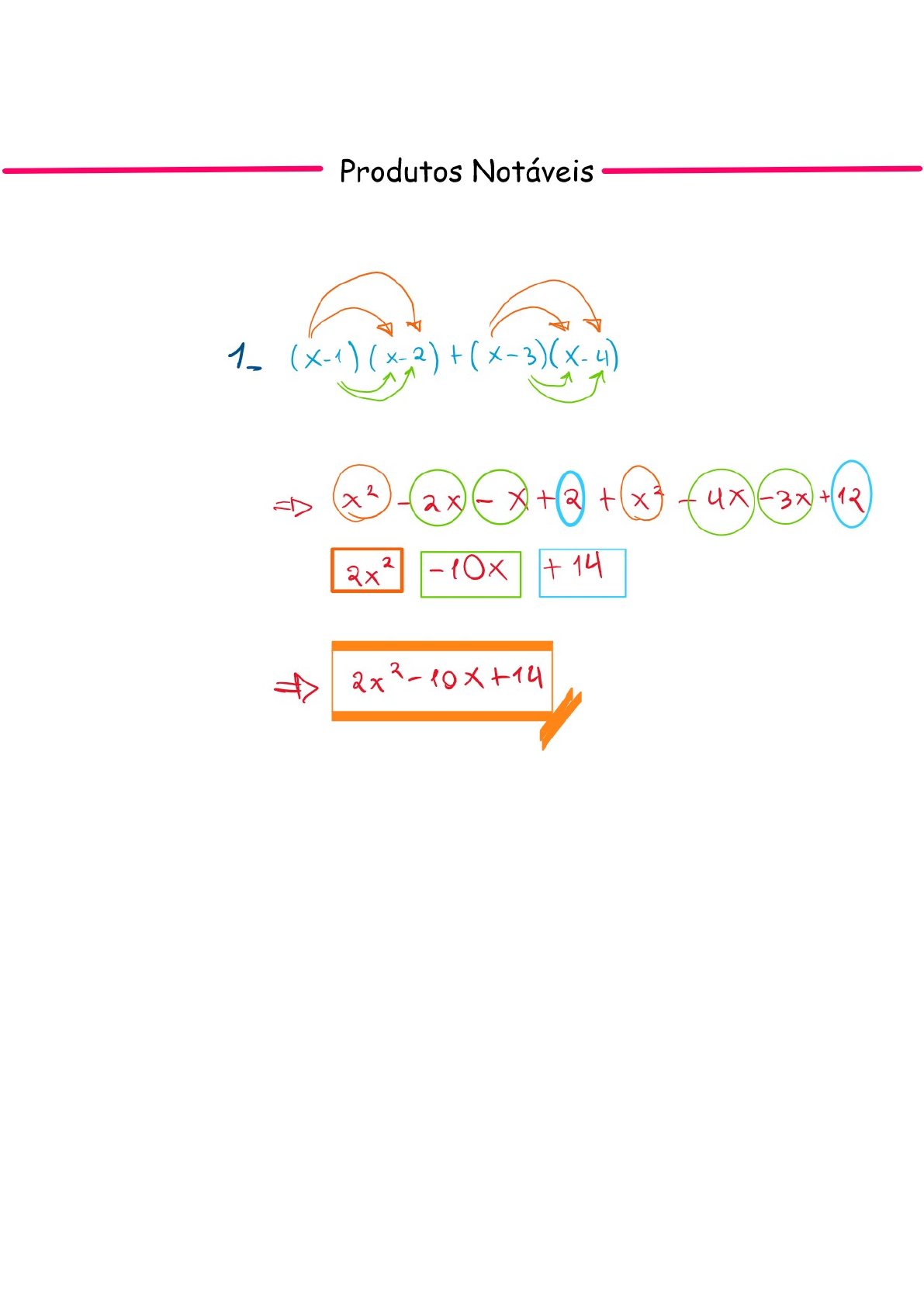 Produtos Notáveis-Passo a Passo. - Matemática Básica