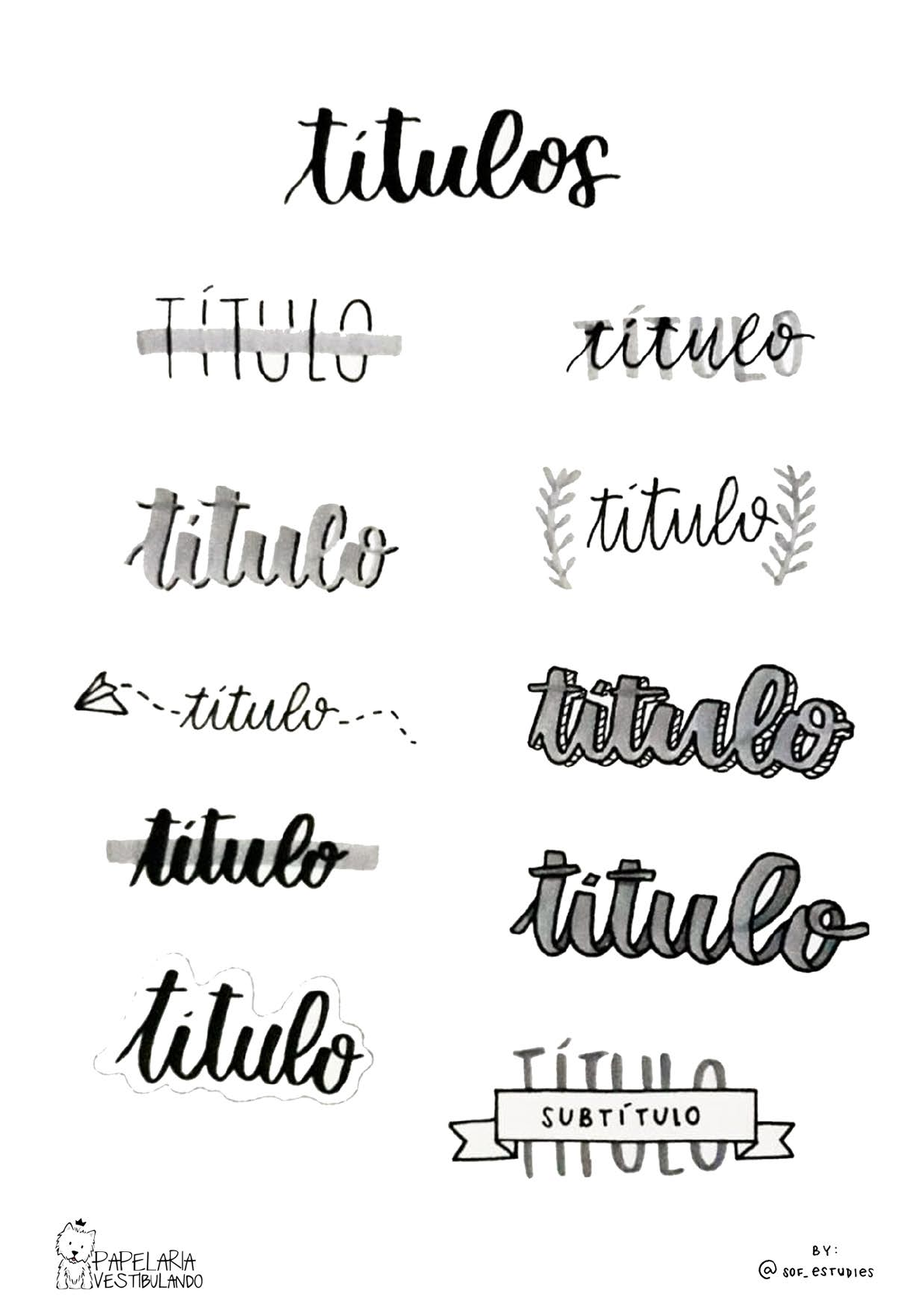 Apostila de Lettering - Titulos - Português