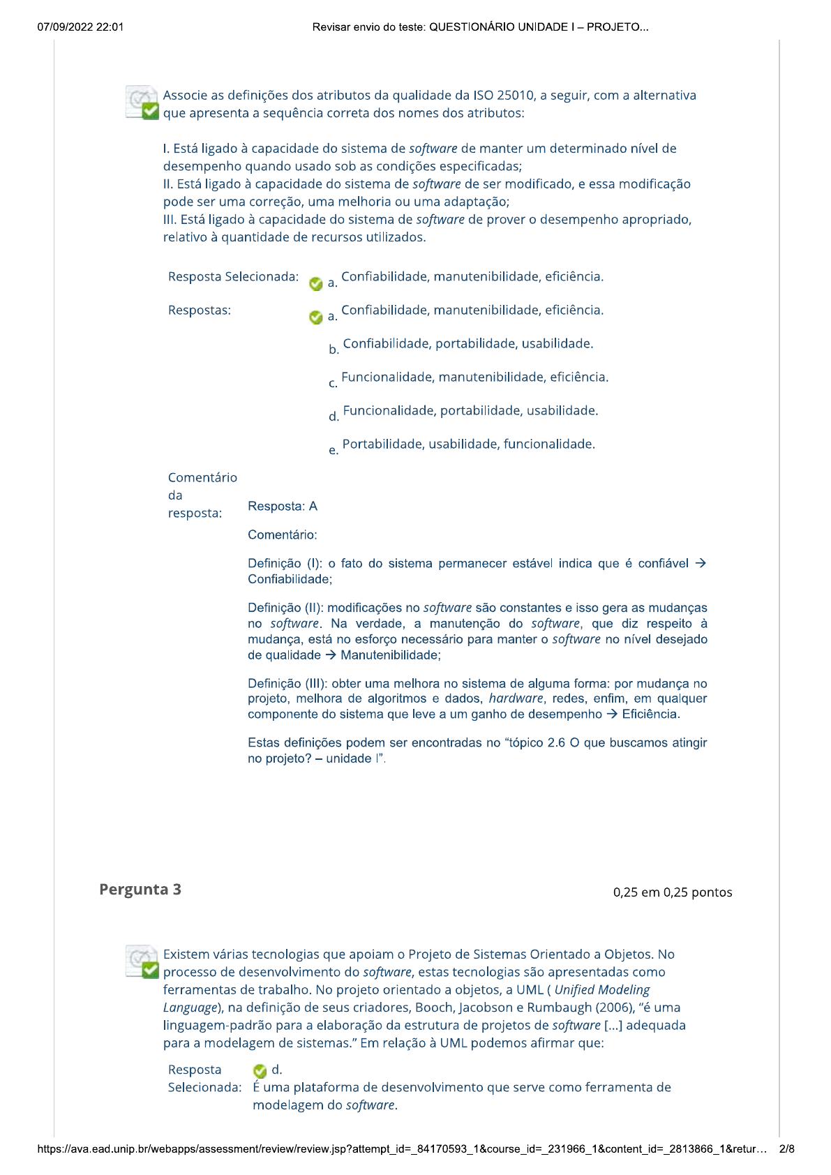 questionario I - PSOO - Projeto de Sistemas Orientado A Objetos