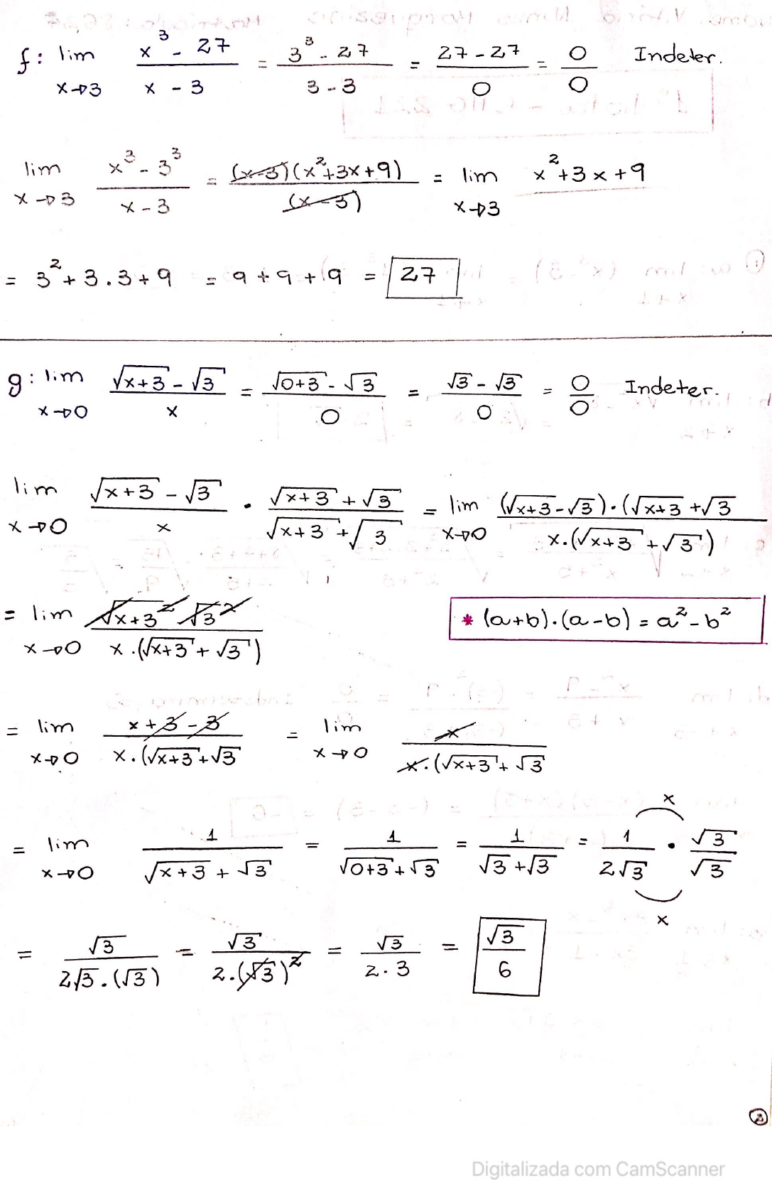 LISTA 1 CALCULO 1 - Cálculo I