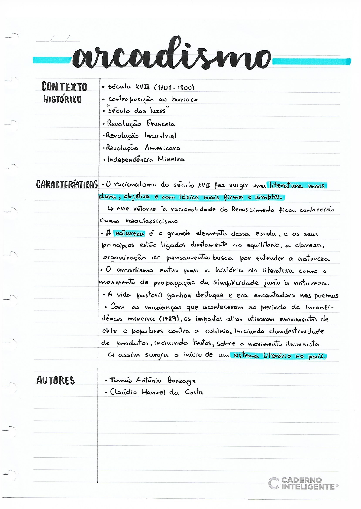 Arcadismo - resumo - Literatura