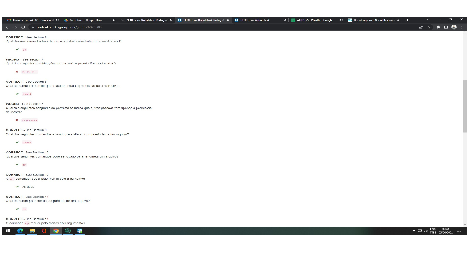 PROVA CISCO LINUX unhatched - Linux Básico