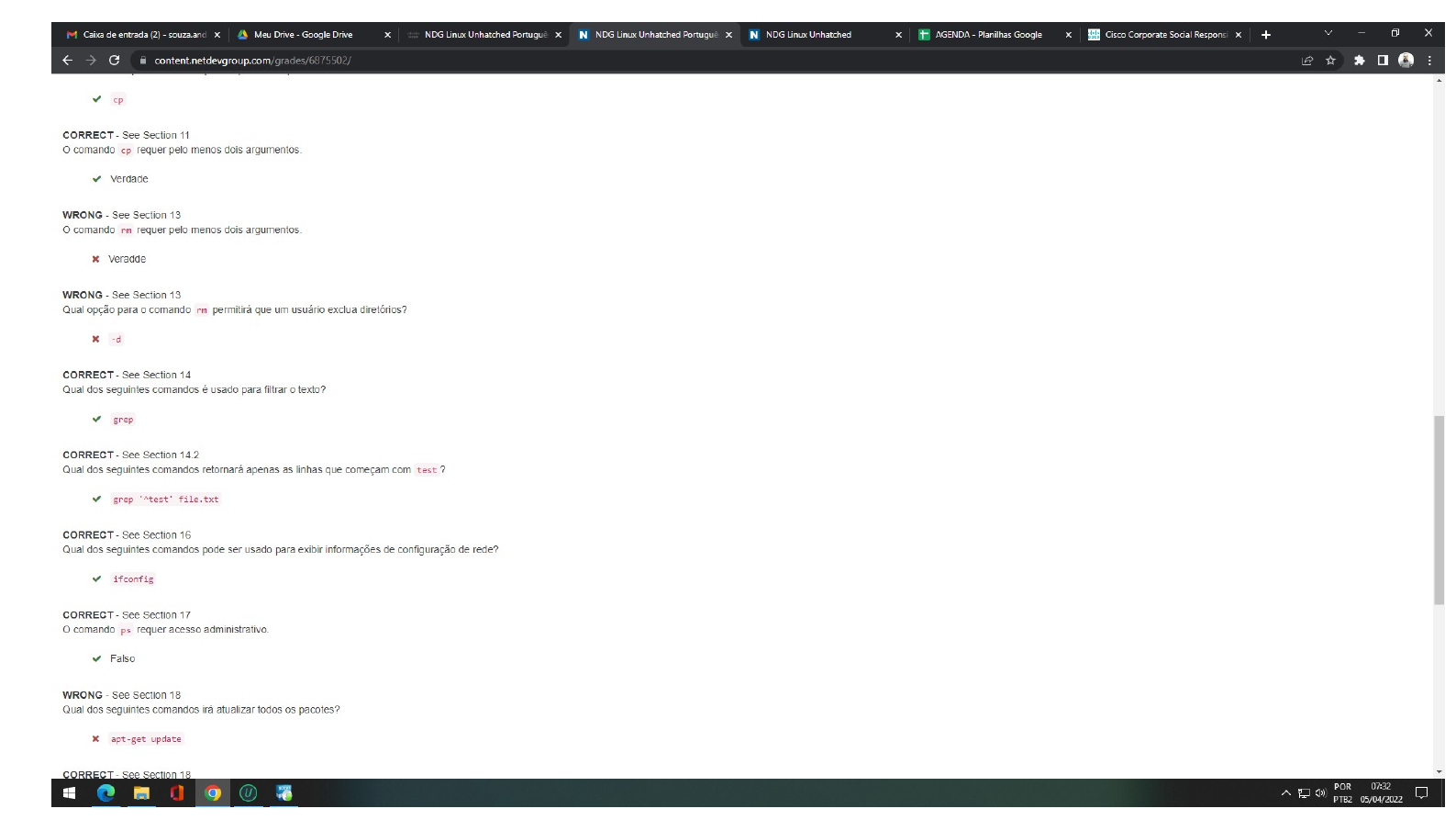PROVA CISCO LINUX unhatched - Linux Básico