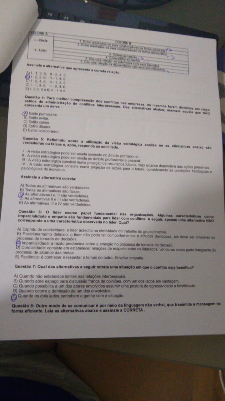 Prova UNIP - Dinâmica das Relações Interpessoais