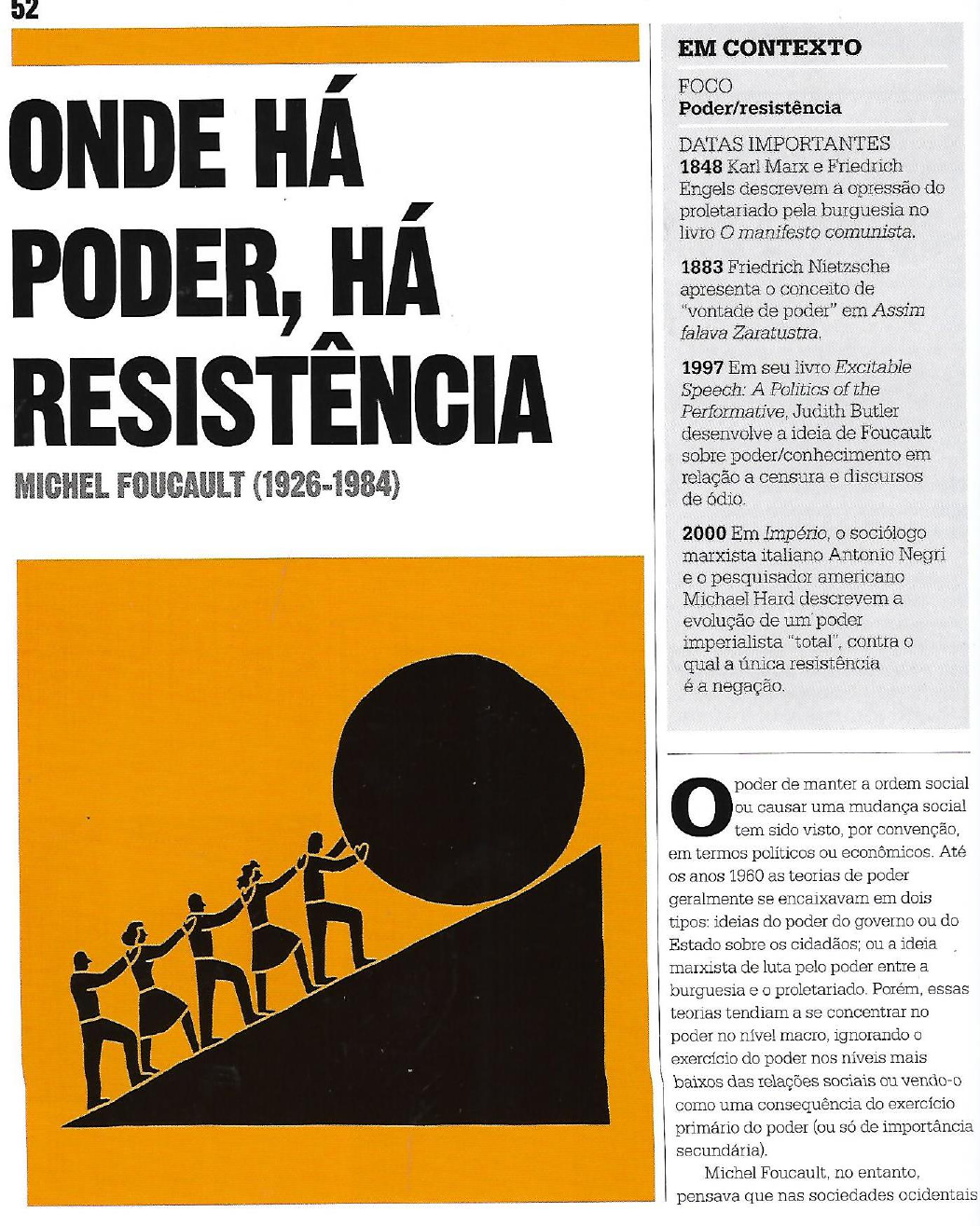 FOUCAULT PODER E RESISTÊNCIA - Sociologia da Sociedade Brasileira