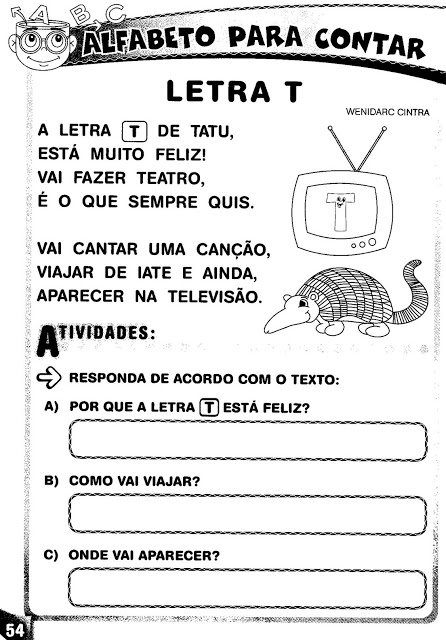 Letra T - Alfabetização