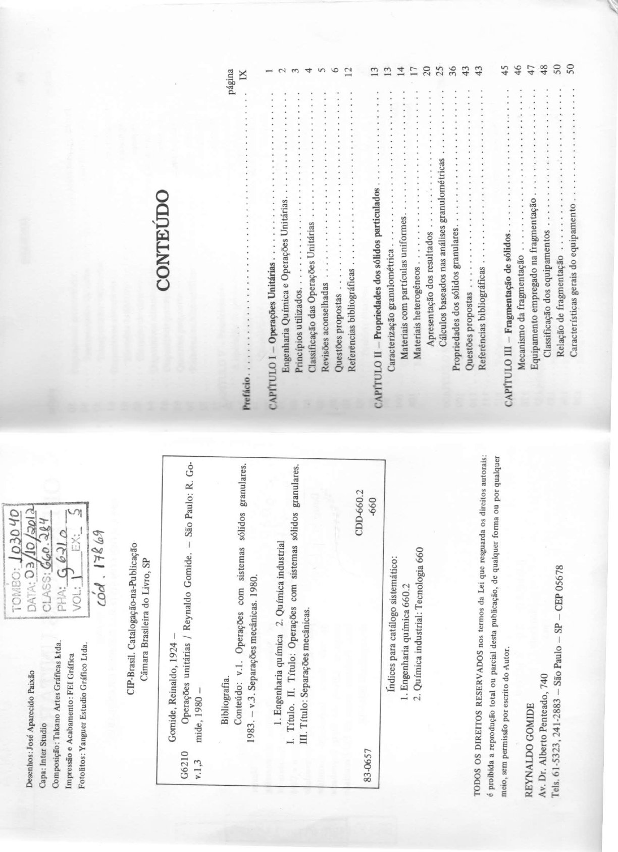 Operações Unitárias - Volume I - Operações com Sistemas Sólidos ...