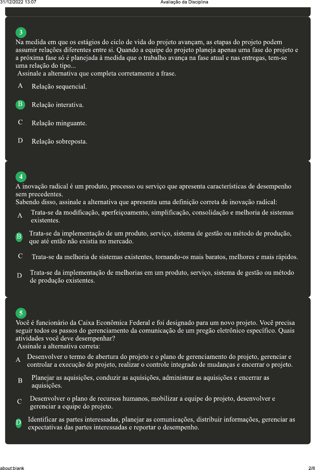 TÓPICOS ESSENCIAIS PARA GESTÃO DE PROJETOS - PROVA MBA em Gestão de ... TÓPICOS ESSENCIAIS PARA GESTÃO DE PROJETOS - PROVA MBA em Gestão de ...