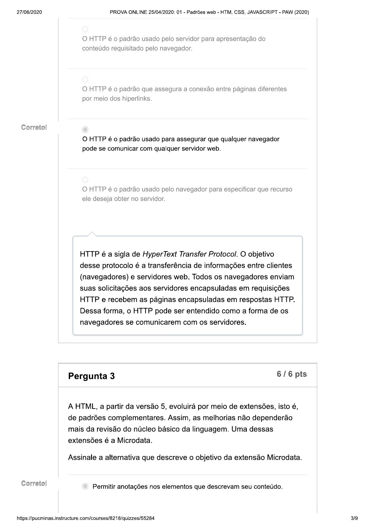 Prova Html Css Javascript Puc Mg Html5 Css3 Javascript
