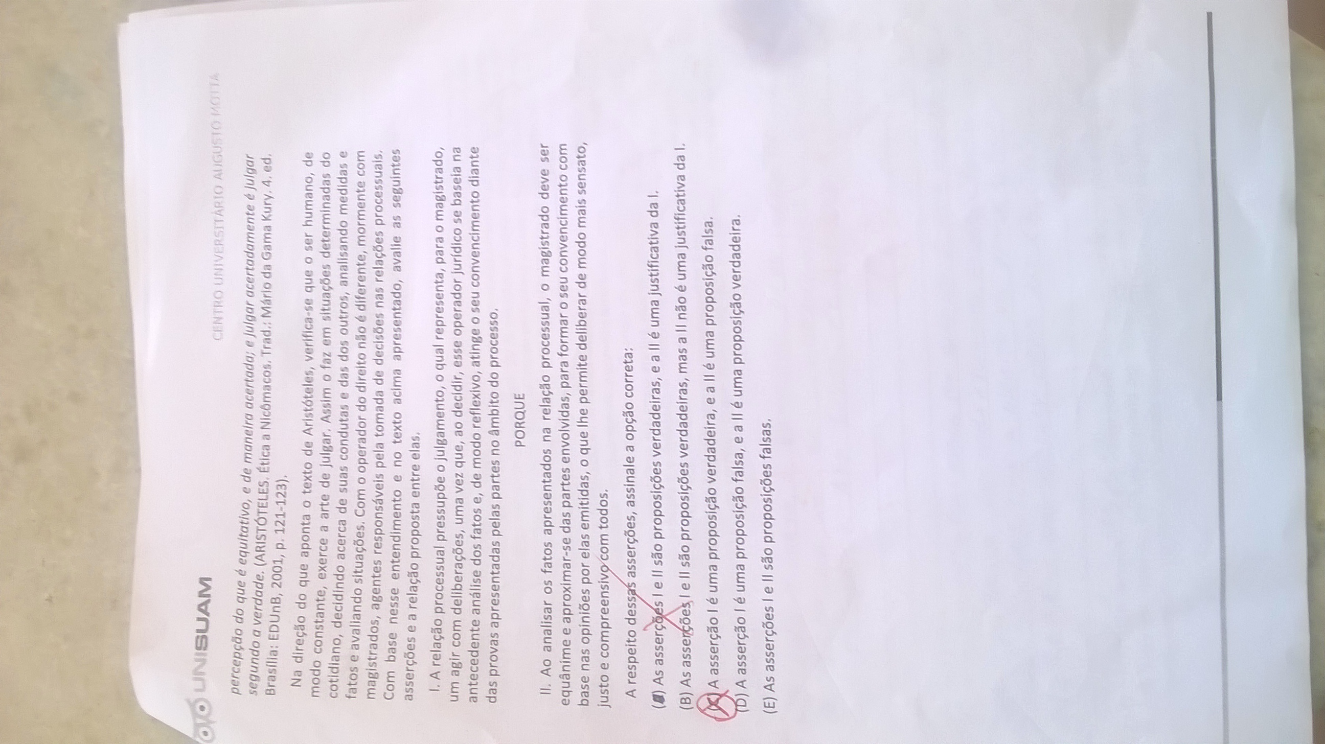 PROVA PROFESSOR ALEX CADIER - Teoria Geral do Processo