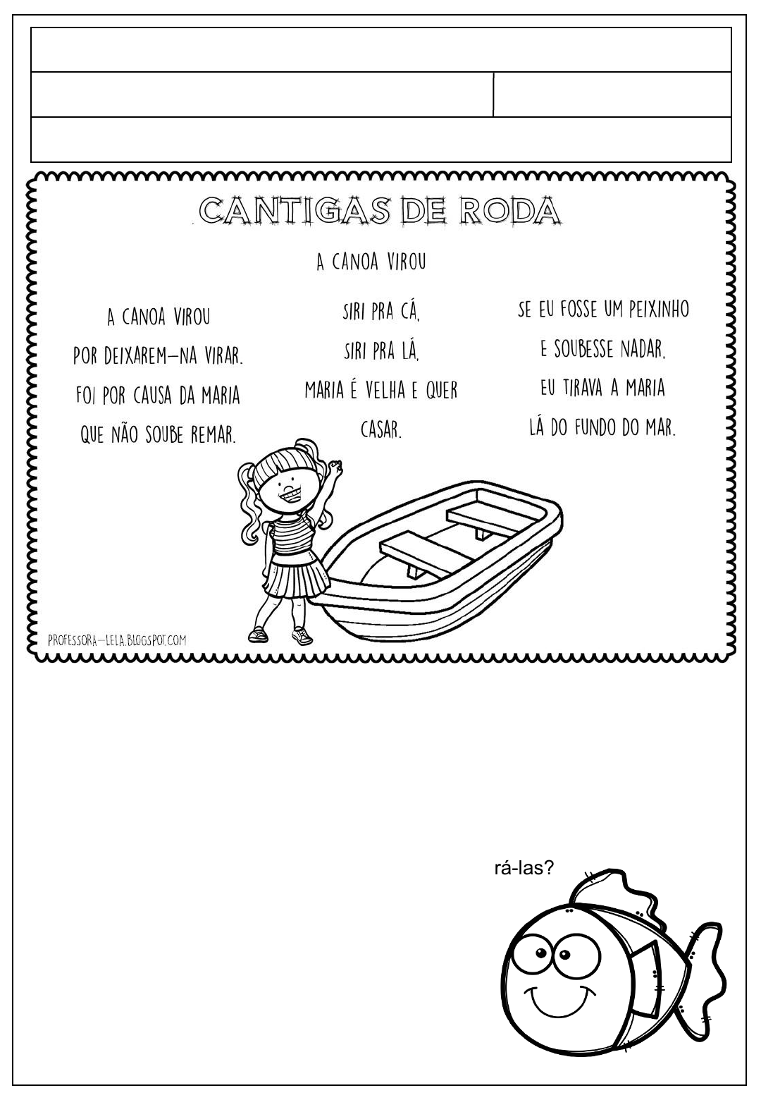 Cantigas De Roda Sobre O Folclore - BINKEDU