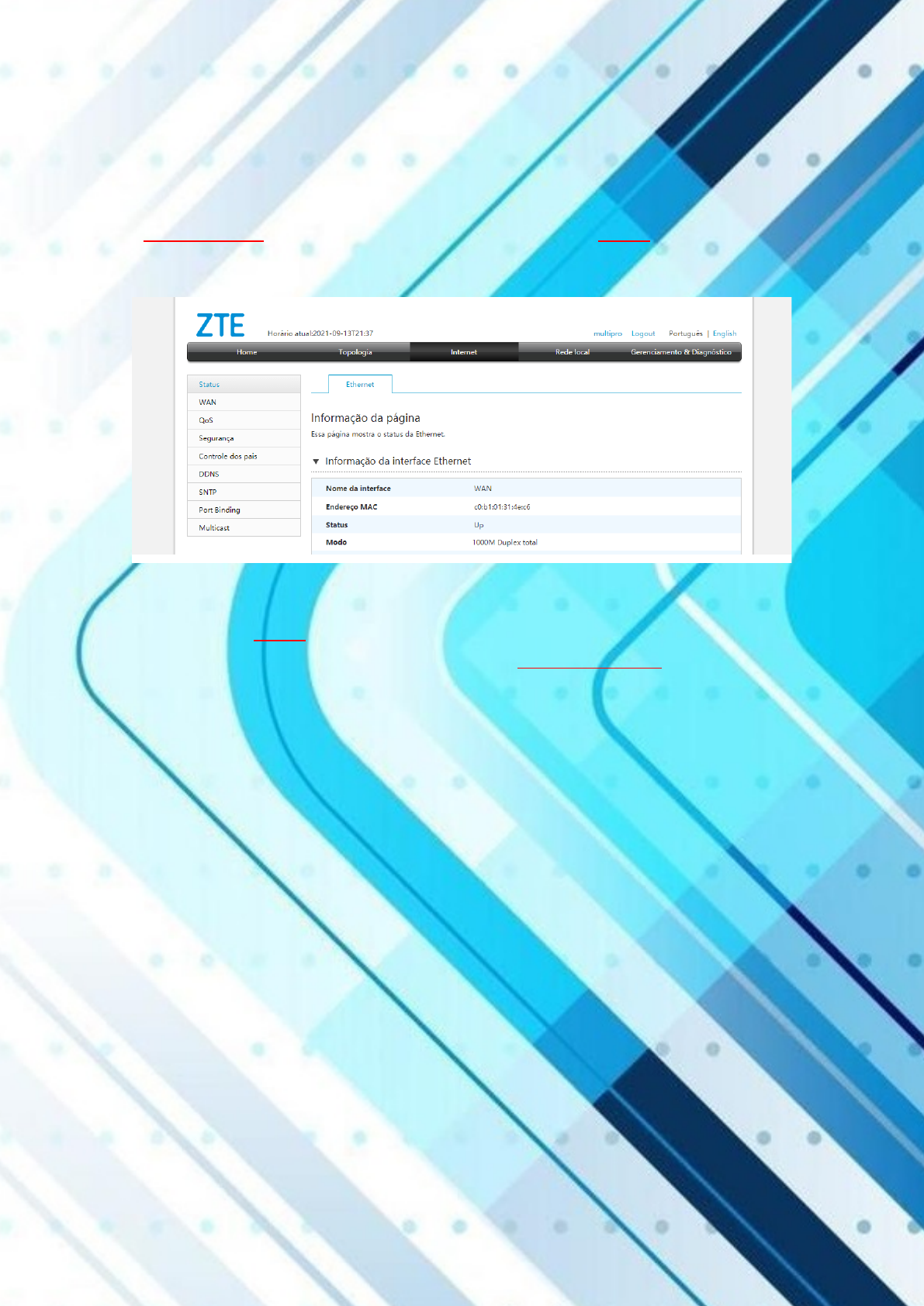 HABILITANDO IPV6 NO ZTE - Arquitetura de Rede