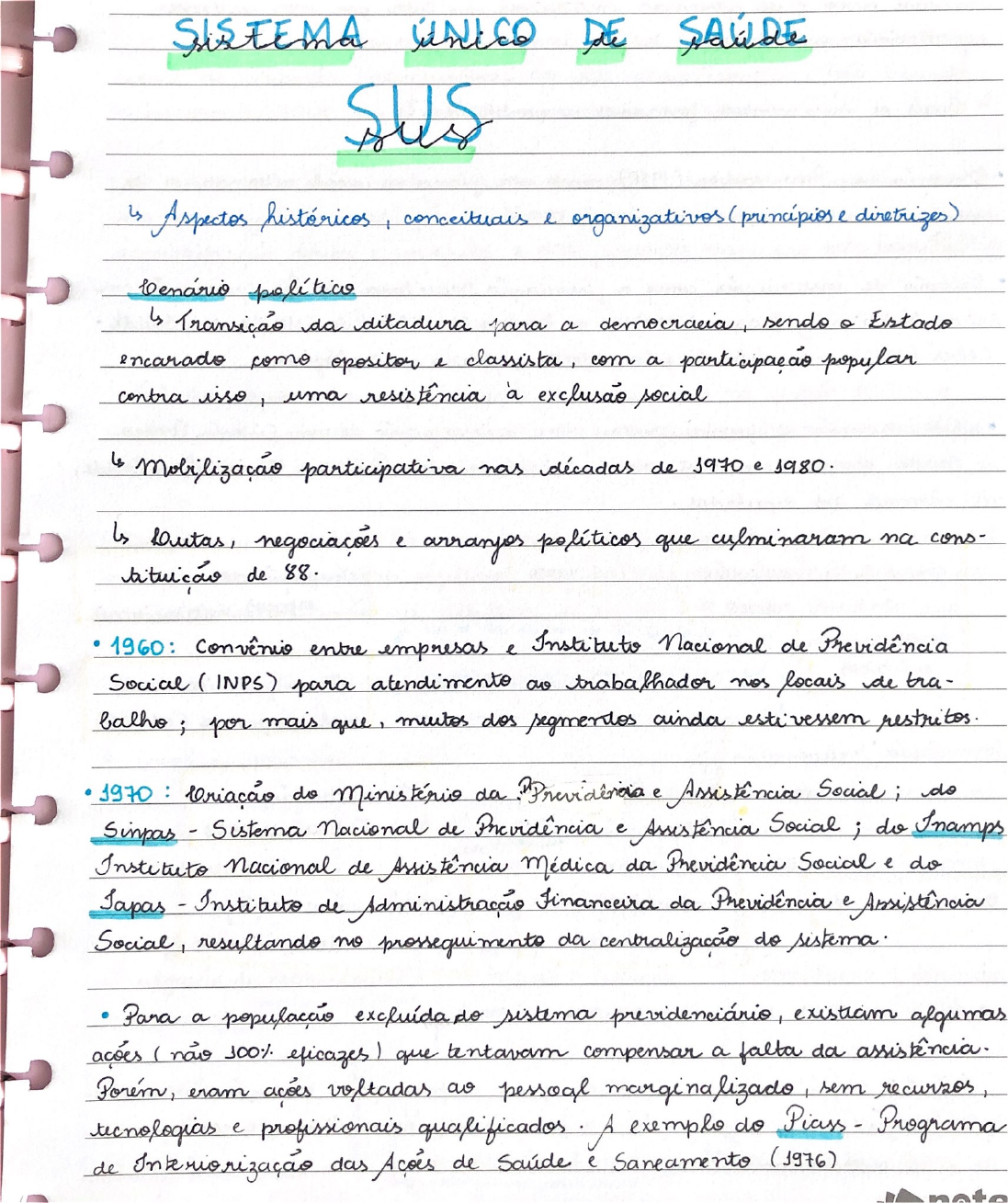 Resumo SUS - passei direto - Saúde Pública