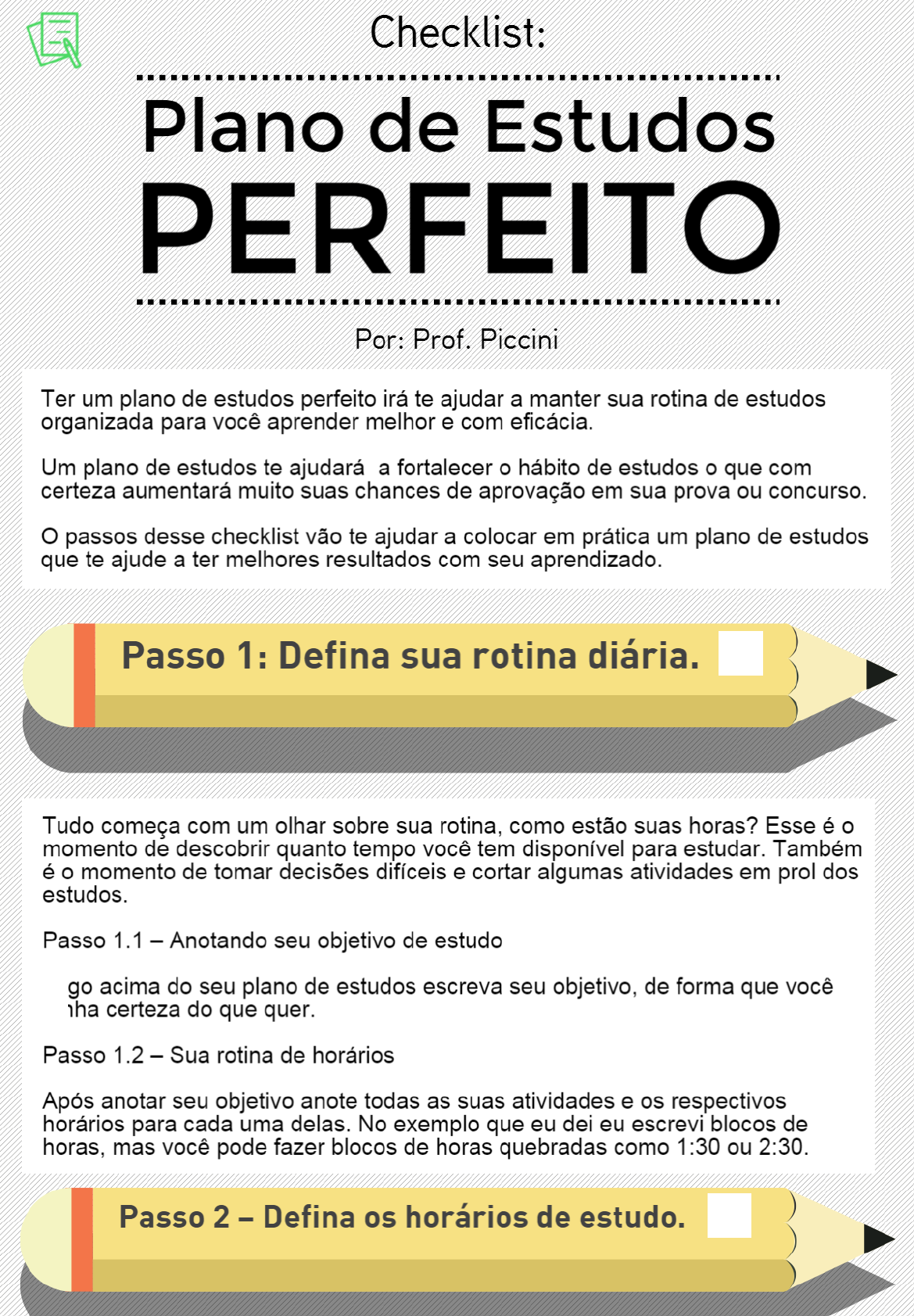 checklist-plano-estudos-perfeito pdf - Concursos