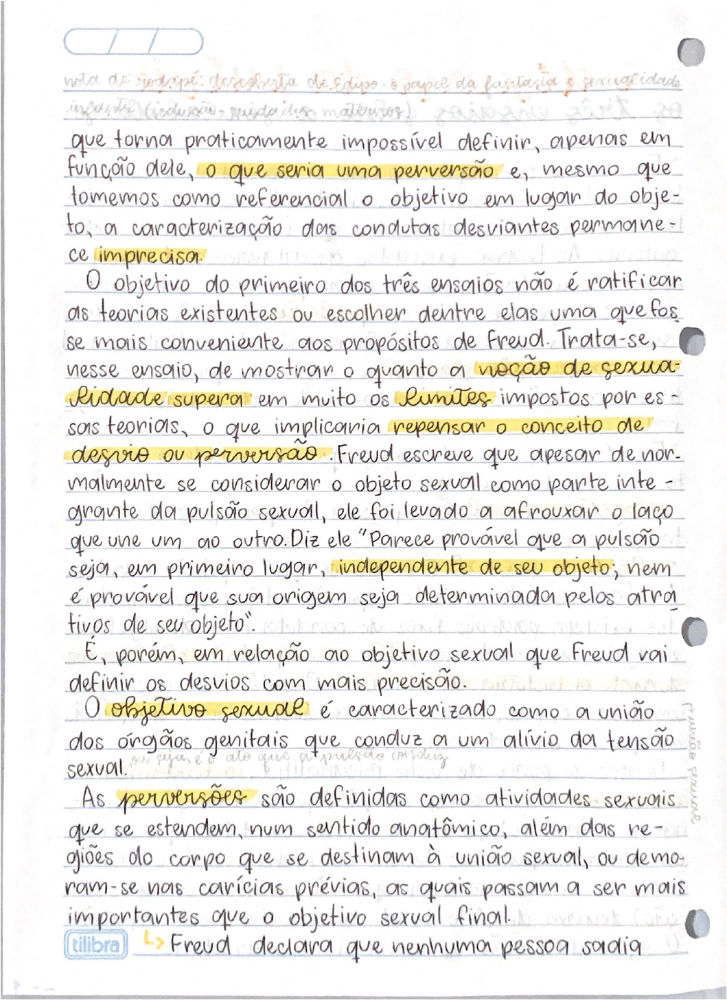 Três Ensaios Sobre a Teoria da Sexualidade - FREUD - Resumo - Teoria Psicanalítica