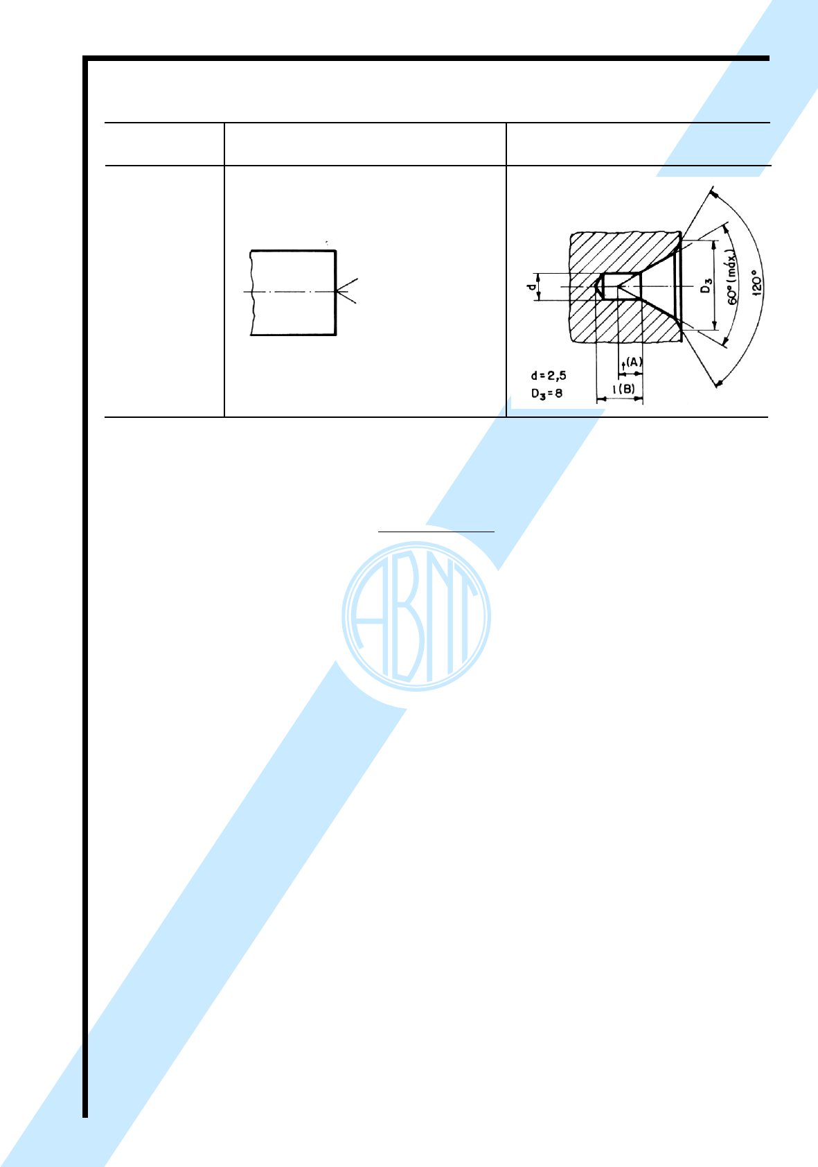 NBR-12288-1992 Representação simplificada de furos de centro - Desenho ...