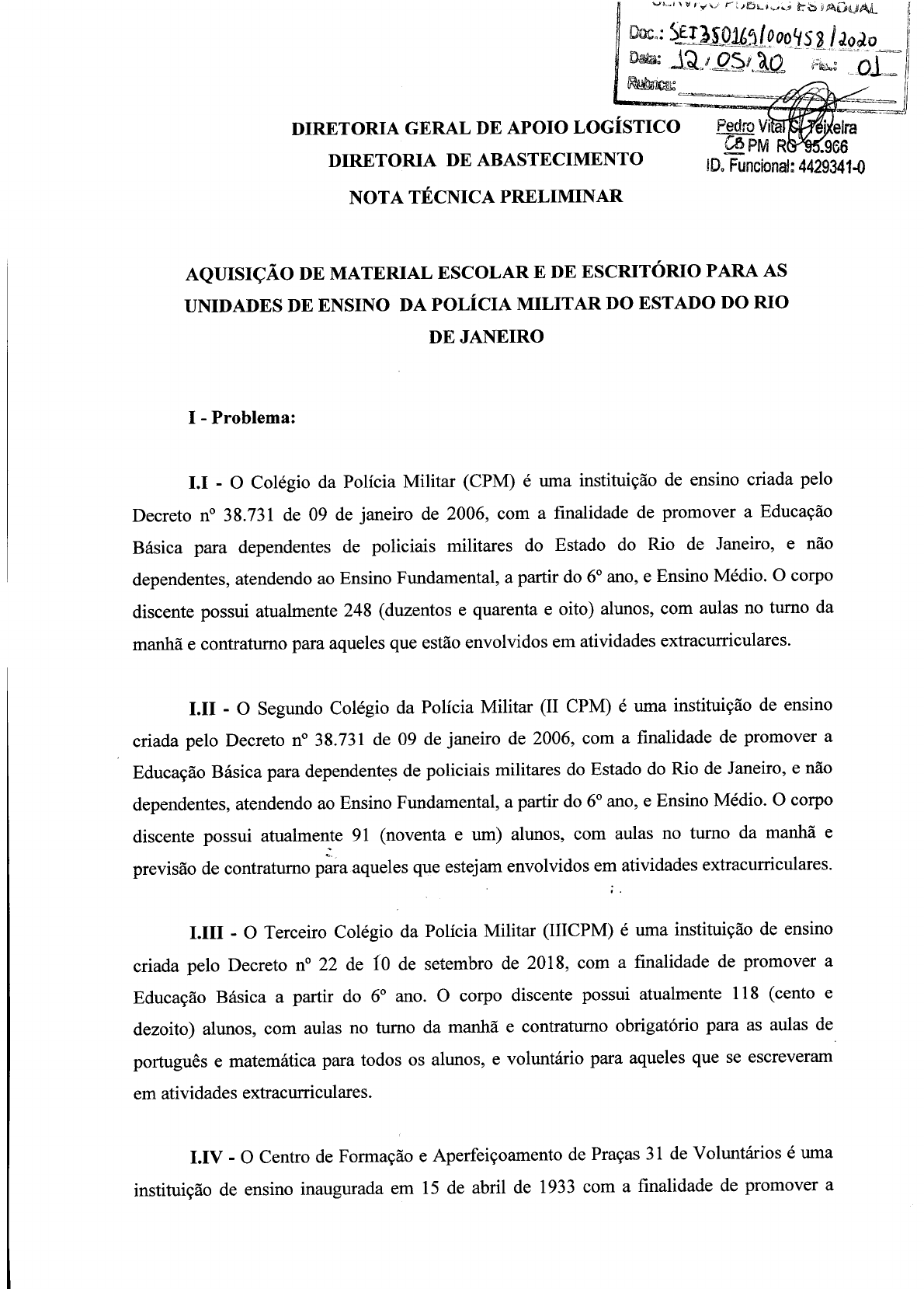 Modelo ETP - aquisição material escolar e de escritório - Gestão Pública