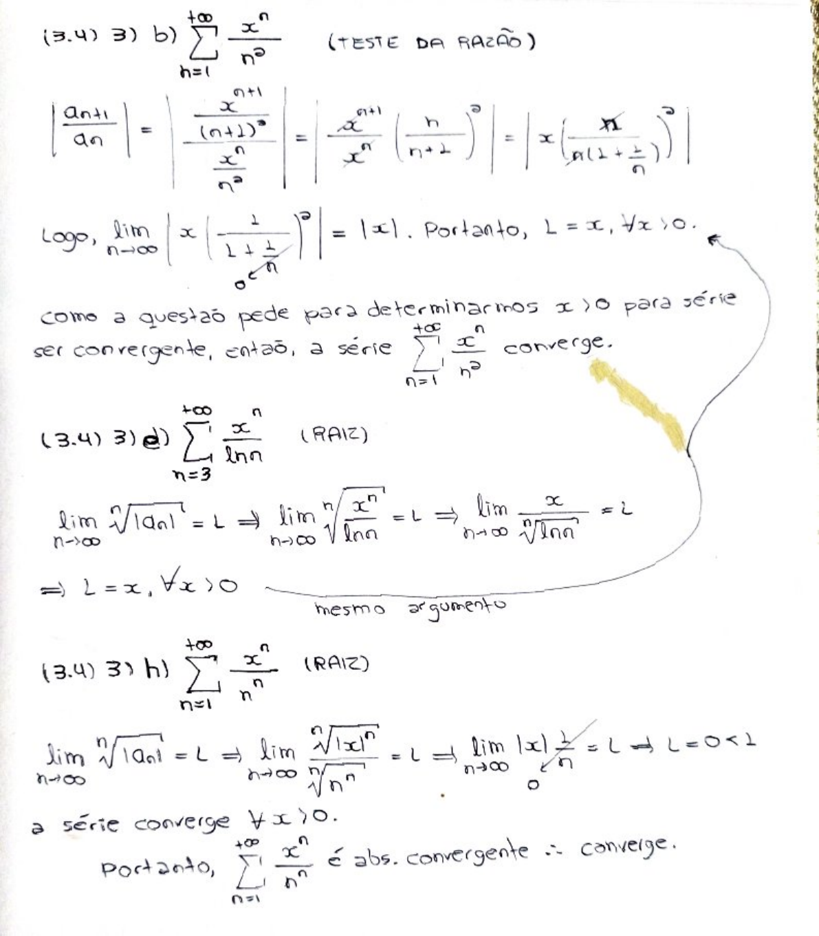 Resolução da atividade de cálculo 2 - Cálculo II
