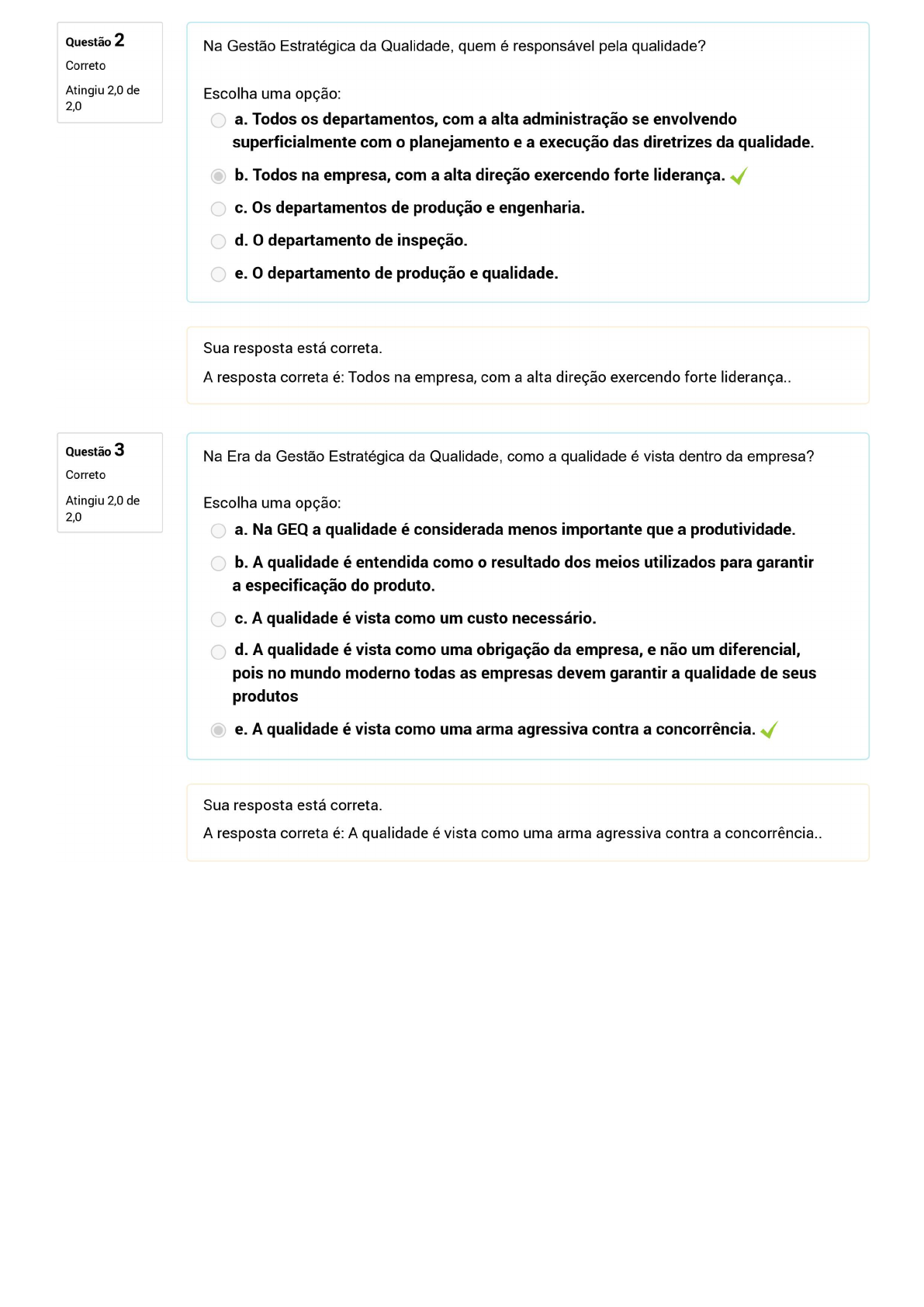 7 (GEQ) - Gestão de Qualidade Total
