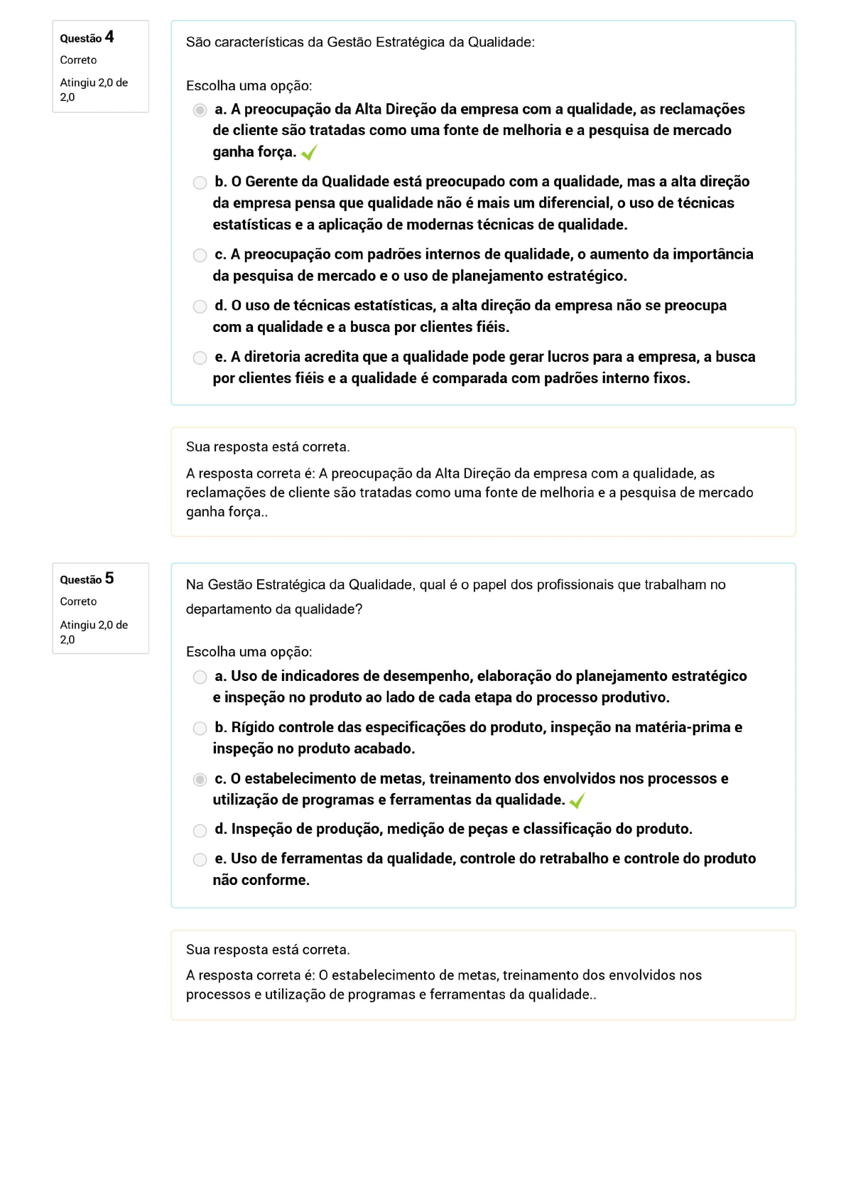 7 (GEQ) - Gestão de Qualidade Total