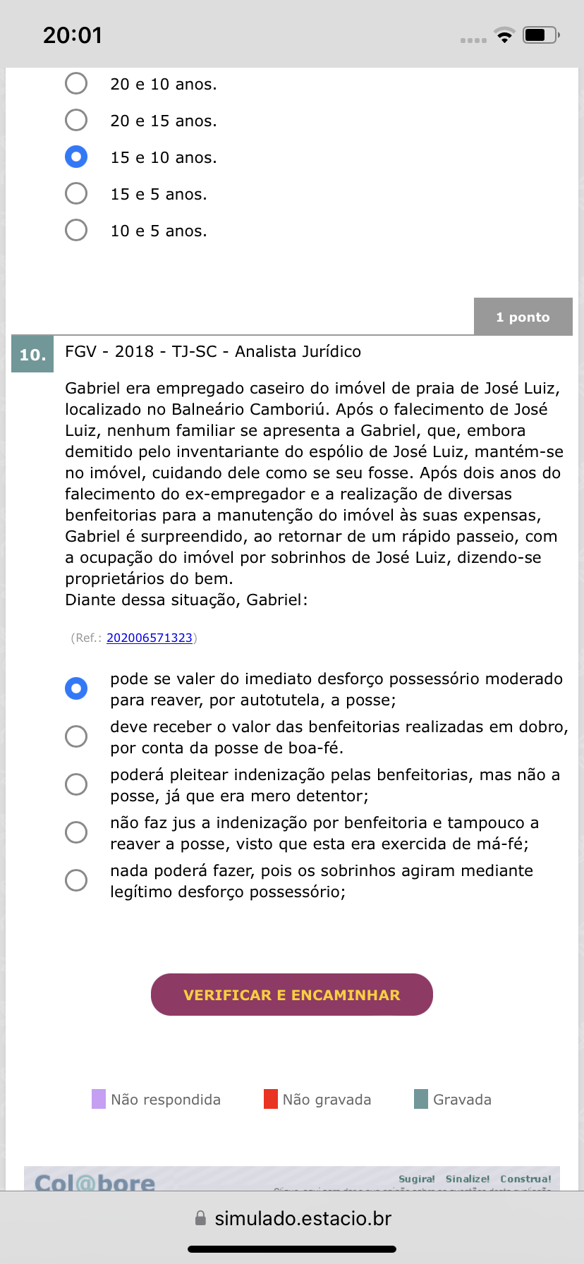 prova estacio - Direito Imobiliário prova estacio - Direito Imobiliário