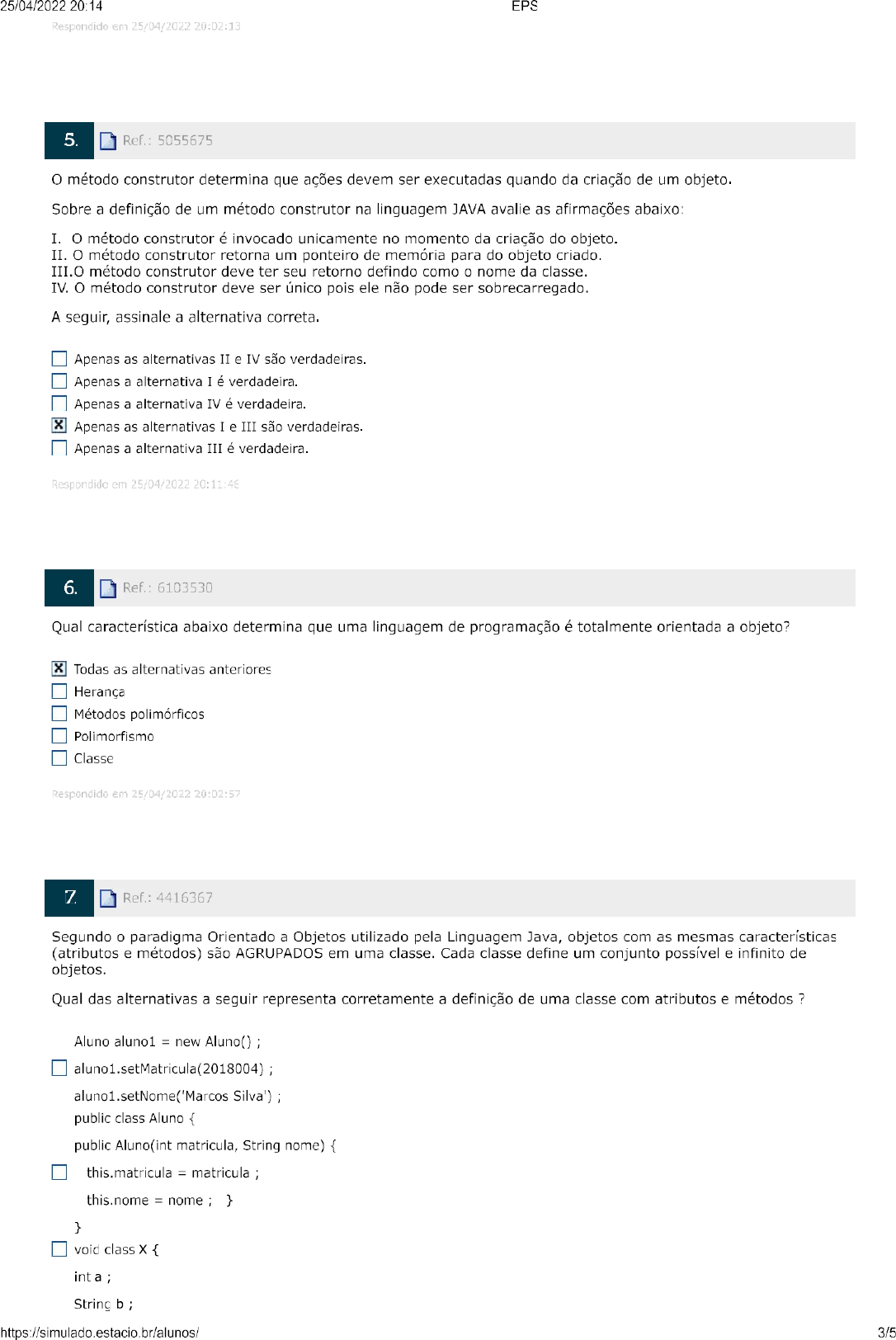 ProgamaÇÃo Orientada Objetos Em Java Av1 L Análise E Desenvolvimento De Sistemas
