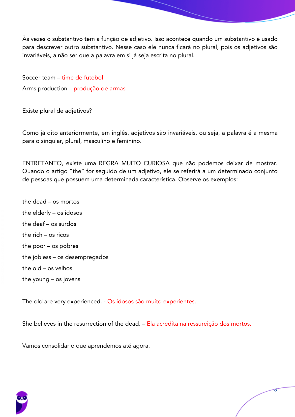 Exemplos De Adjetivos