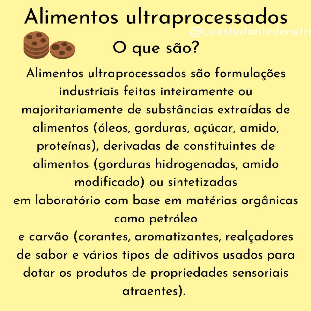 Resumo - Alimentos ultraprocessados - Nutrição