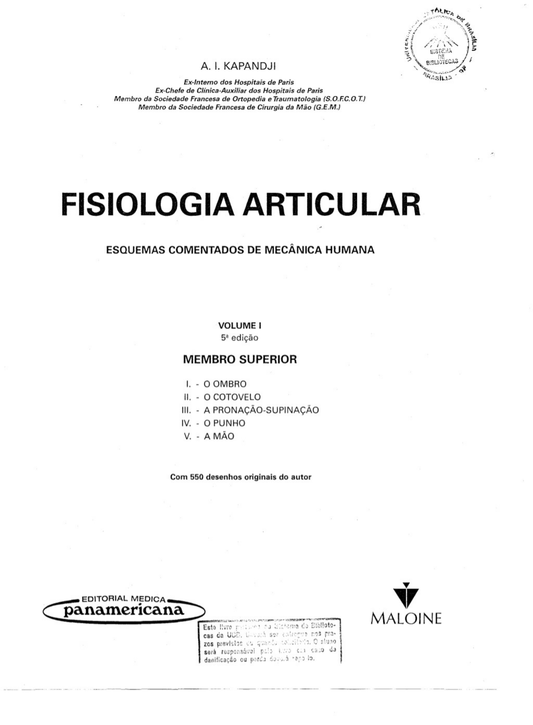 Kapandji - Fisiologia Articular - Vol 1 - Fisiologia I
