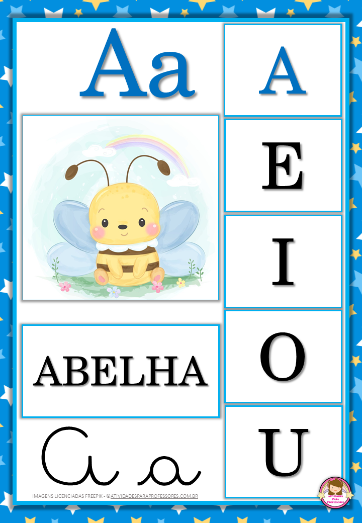 cartaz-alfabeto-parede-azul-letra-A - Português