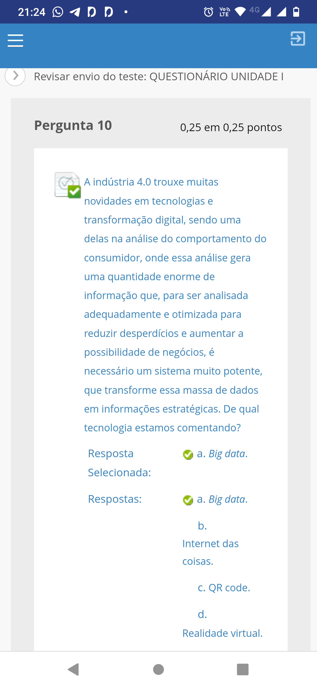 questionário l - Industria 4.0