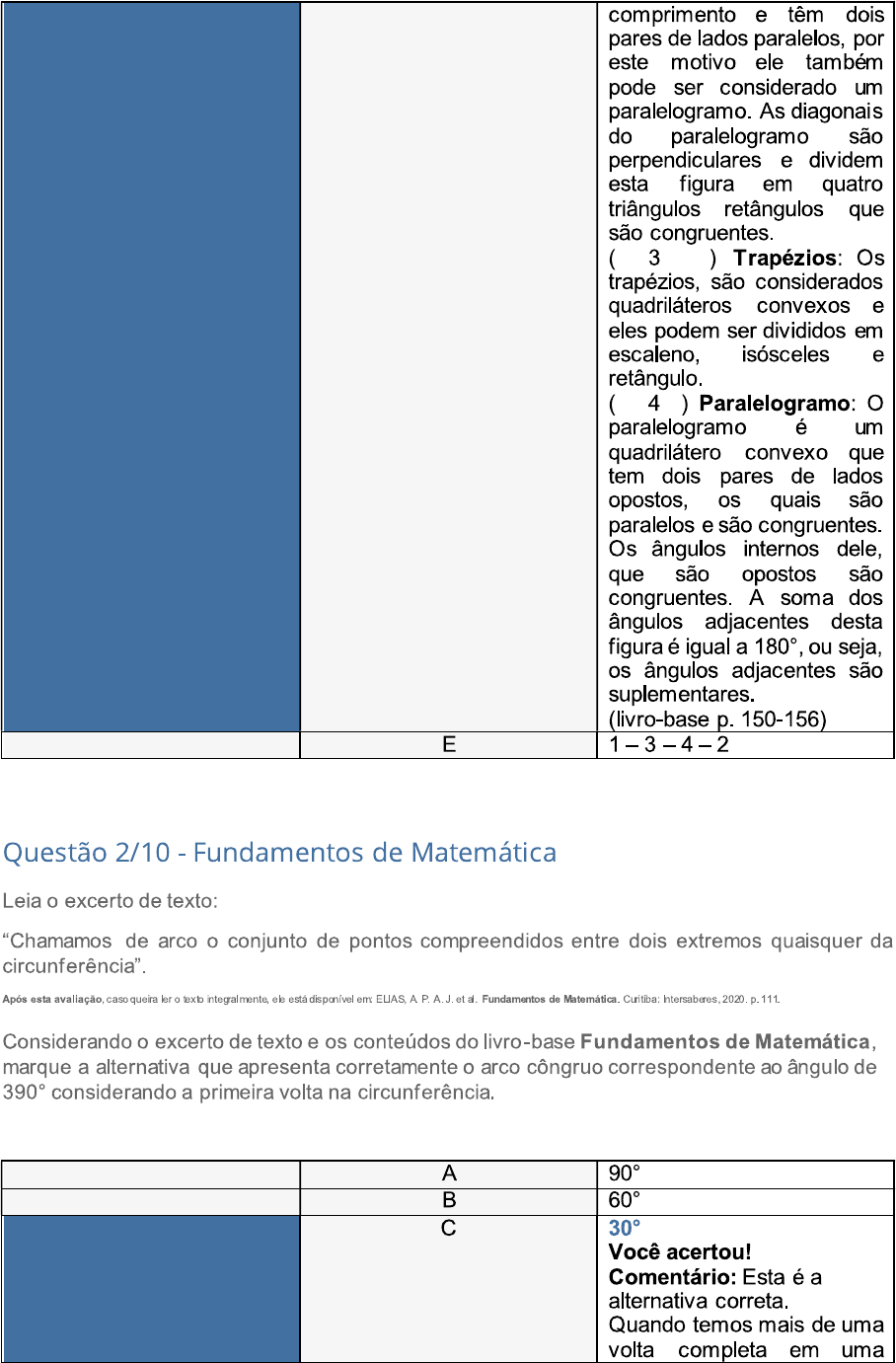 apol fundamentos da mat - Fundamentos do Ensino da Matematica