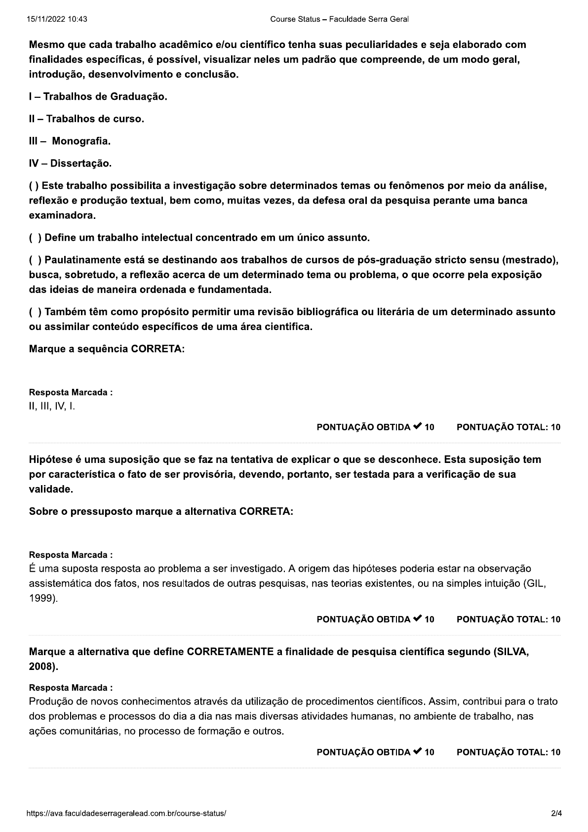 prova de metodologia cientifica - Metodologia Científica prova de metodologia cientifica - Metodologia Científica