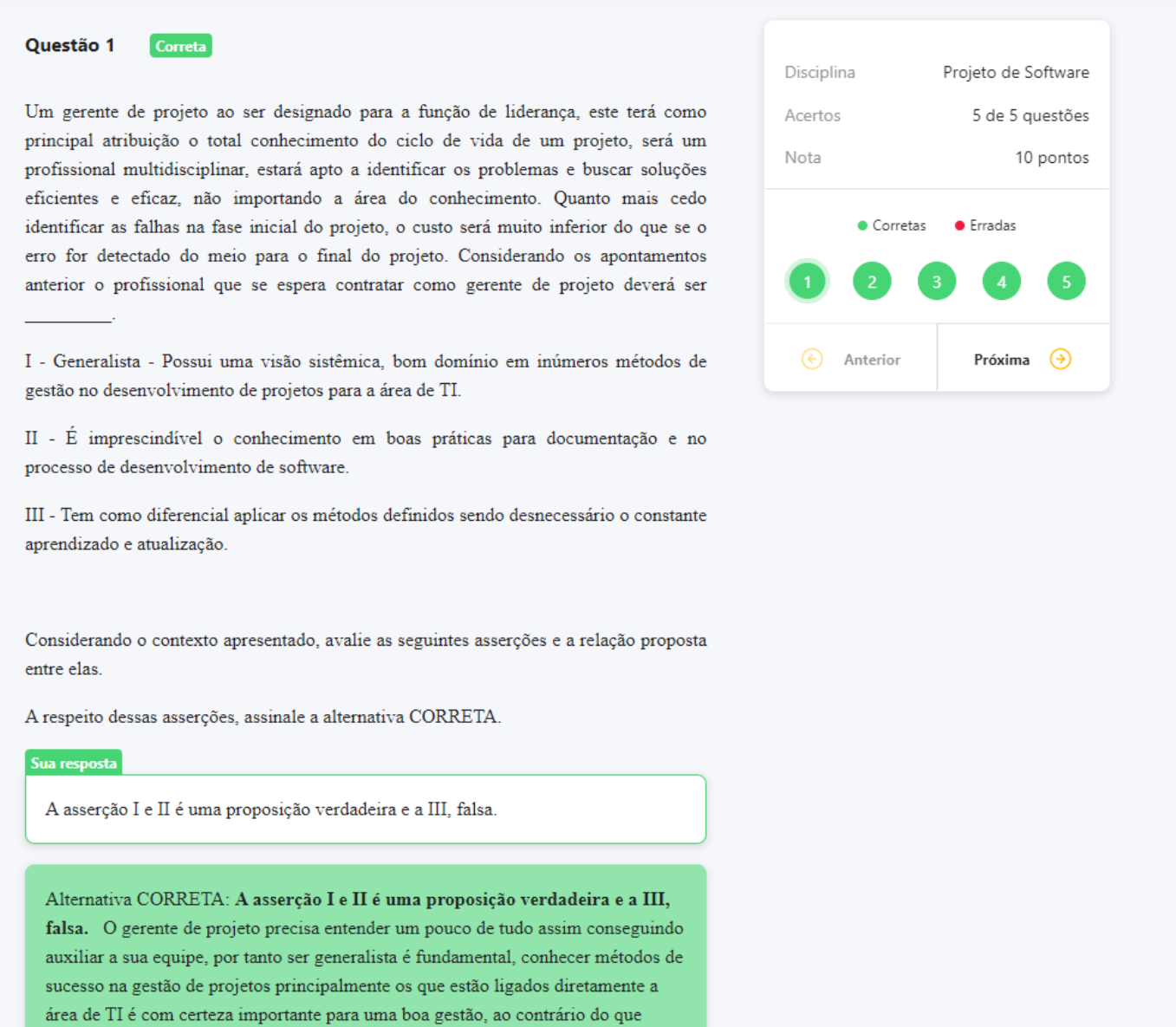 Projeto de Software Exercicios Unidade 1 Ampli - Projeto de Software