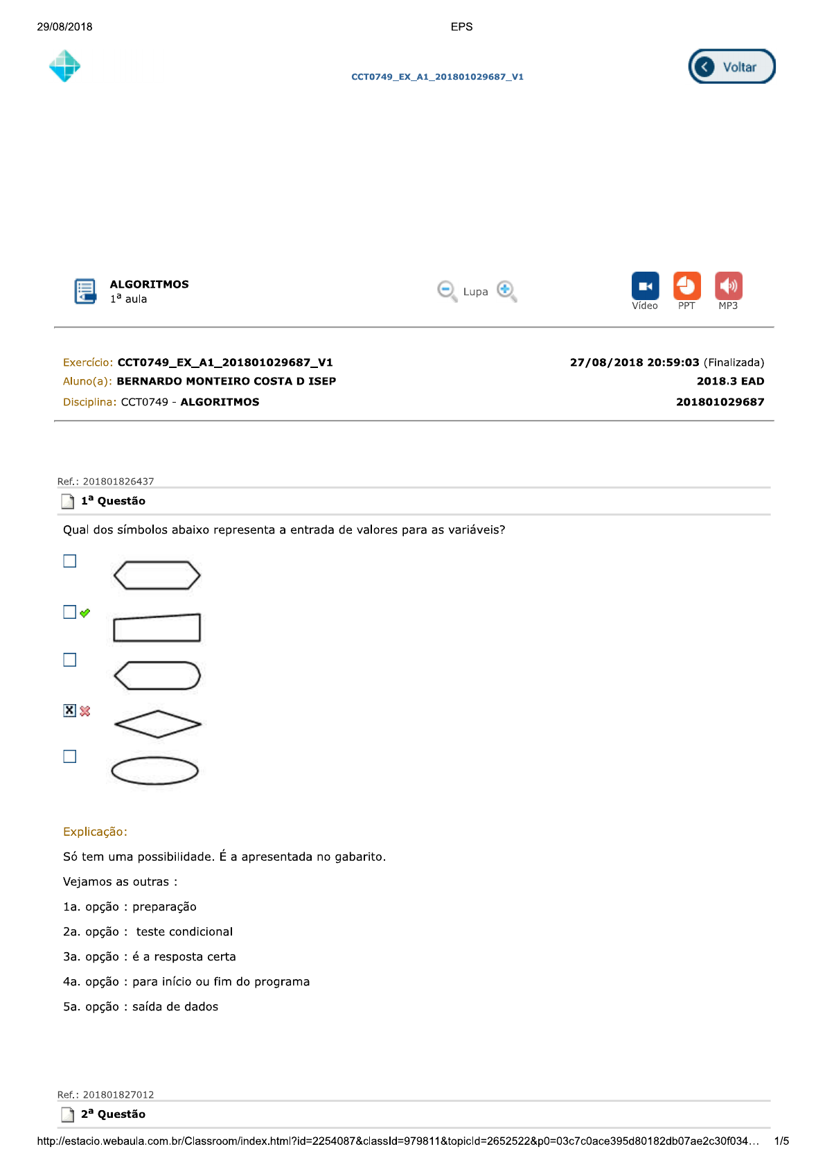 Algoritmos 1 aula - Algoritmos