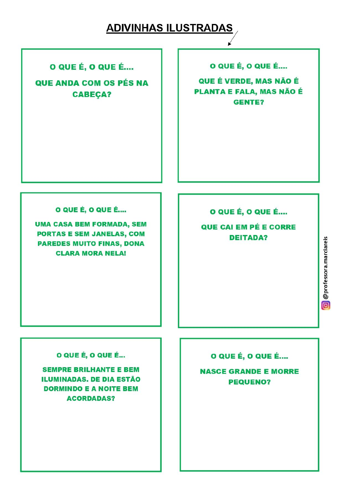 ADIVINHAS-ILUSTRADAS - Pedagogia