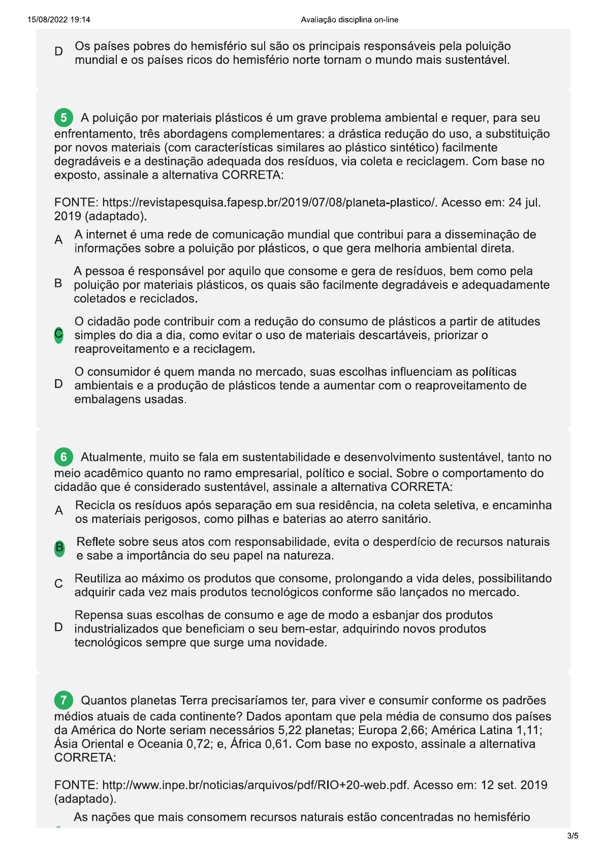 Estudo Transversal I (17579) Avaliação disciplina on-line Uniasselvi ...