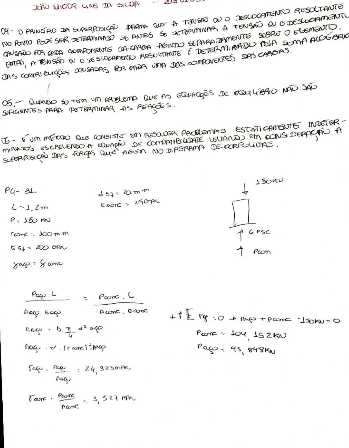 Lista 4 ResistÊncia Dos Materiais 1 Resistência Dos Materiais I