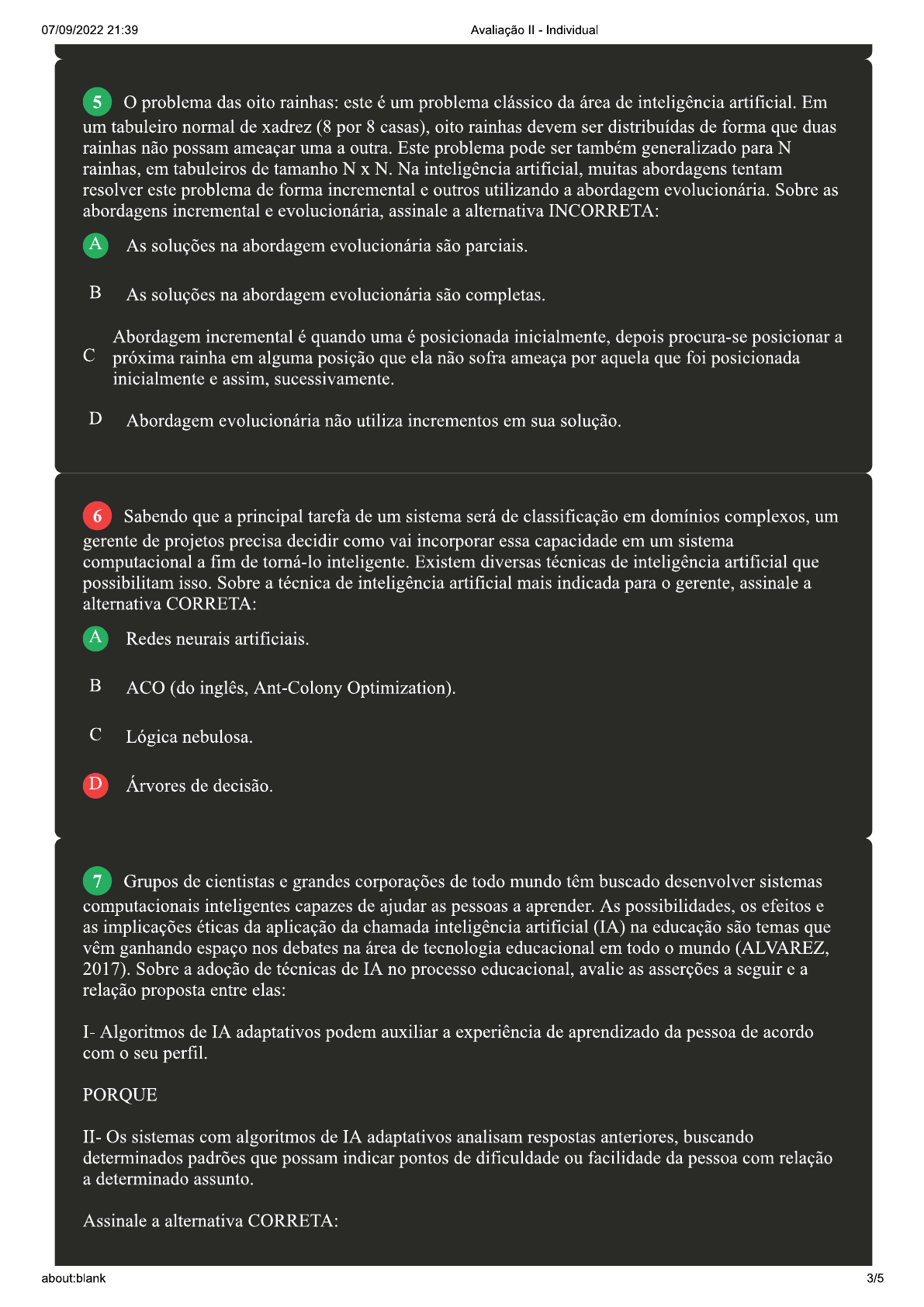 Inteligência Artificial av2 - Inteligência Artificial Aplicada