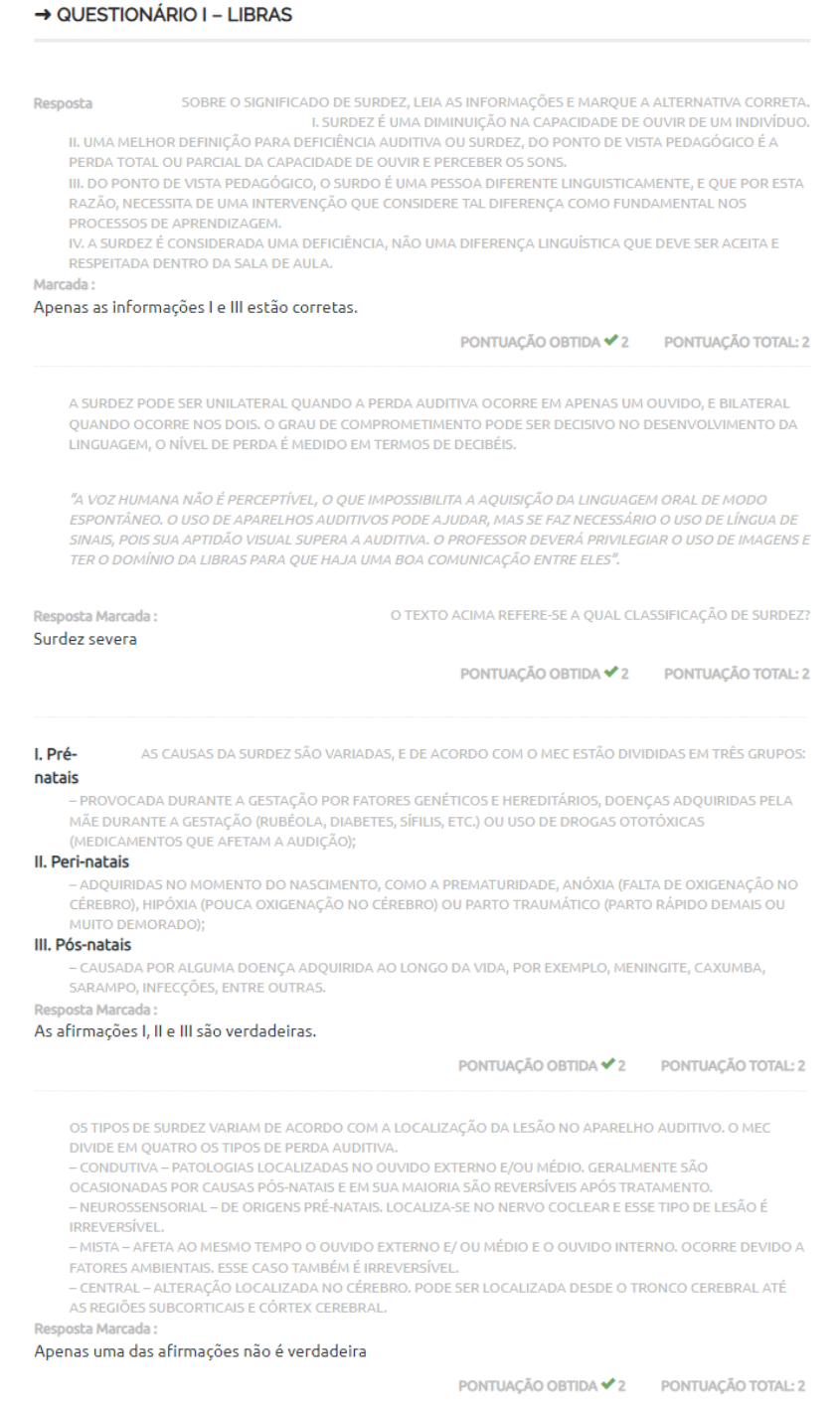 QUESTIONÁRIO I LIBRAS - FAVENI - Libras