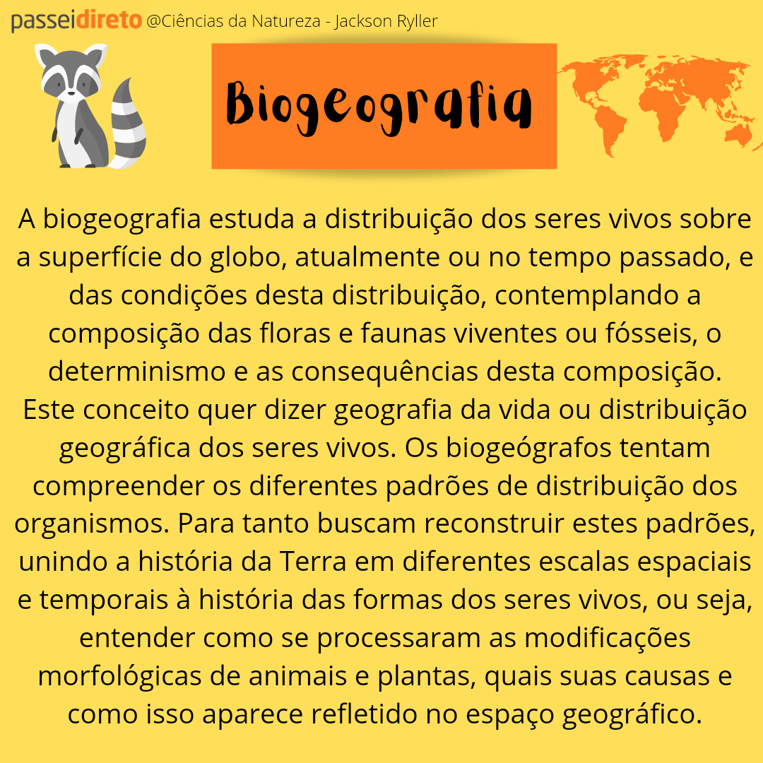 O que é a Biogeografia? resumo - Biogeografia