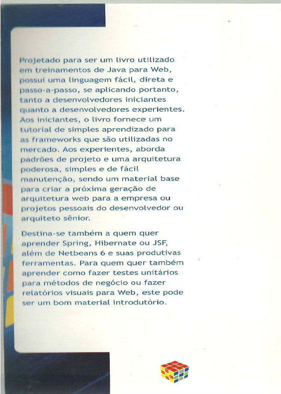Livro JAVA na WEB com JSF - Linguagem de Programação Java Livro JAVA na WEB com JSF - Linguagem de Programação Java