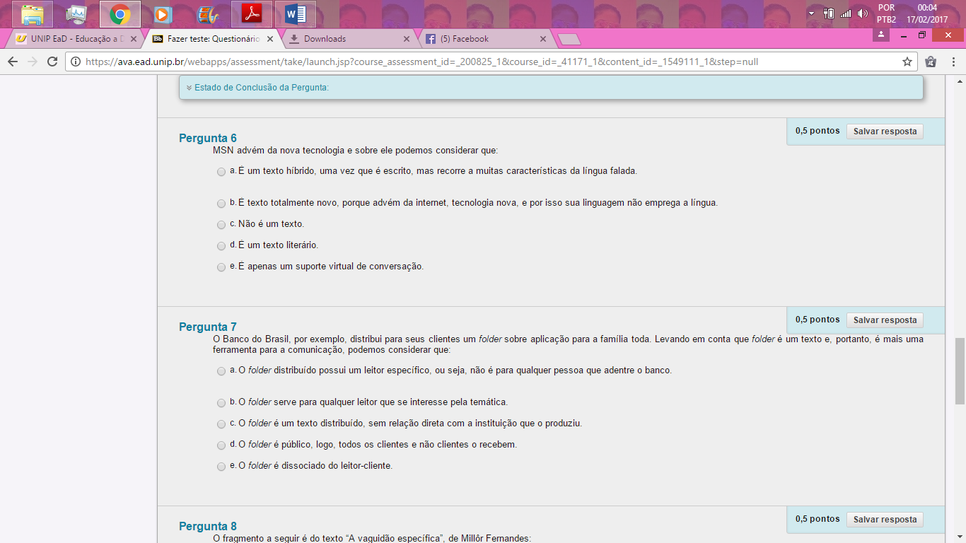 Atividade da unidade 01- pprod e inter de textos - 06 e 07 - Pedagogia
