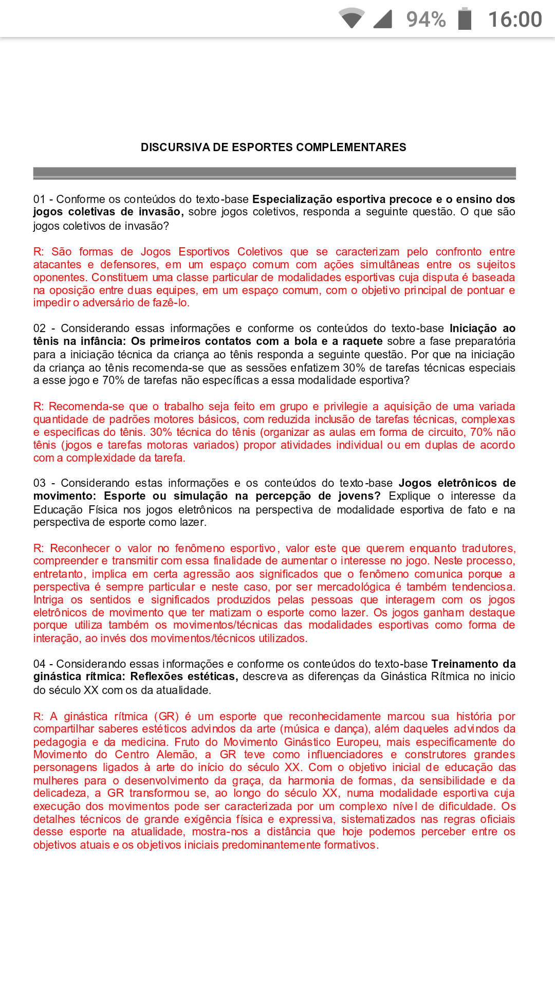 Prova Discursiva Da Uninter - LIBRAIN